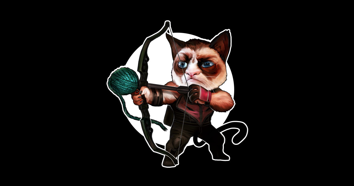 Hawkeye Cat - Cat - Sticker | TeePublic