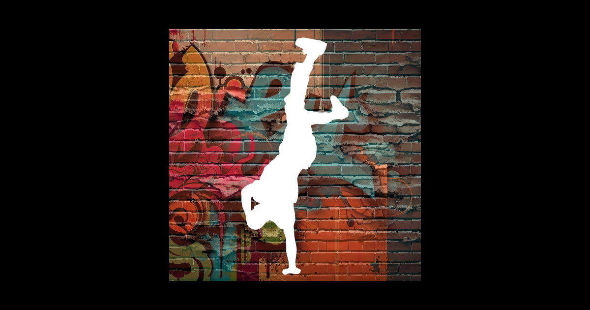 Break Dancer on Graffiti Background 15 - Breakdance - Posters and Art ...