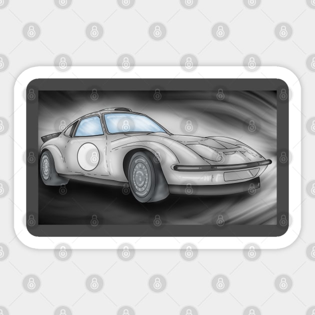 Opel GT Racecar Design - Opel - Sticker | TeePublic