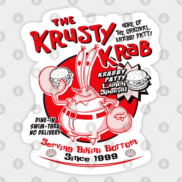 Krusty Krab Poster Special - Krusty Krab - Sticker | TeePublic