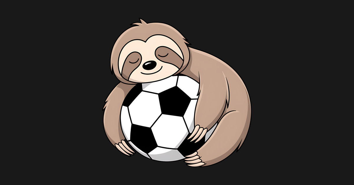 Lazy Sloth Soccer Soccer Lover Team Ball Sport - Soccer - T-Shirt ...
