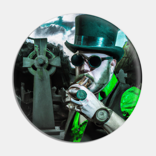 AI Generated Art, A Green Zombie Smoking A Cigar On An Old Cemetery ...