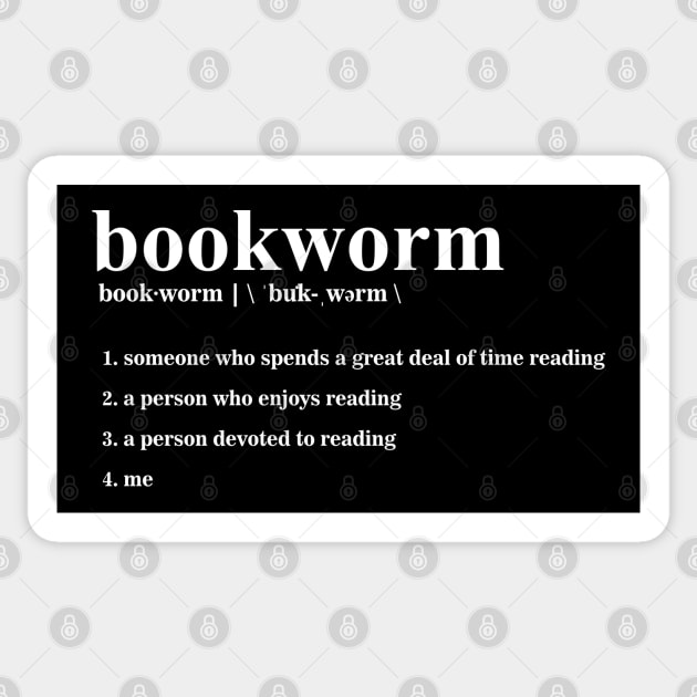Bookworm Dictionary Definition - Books - Sticker | TeePublic