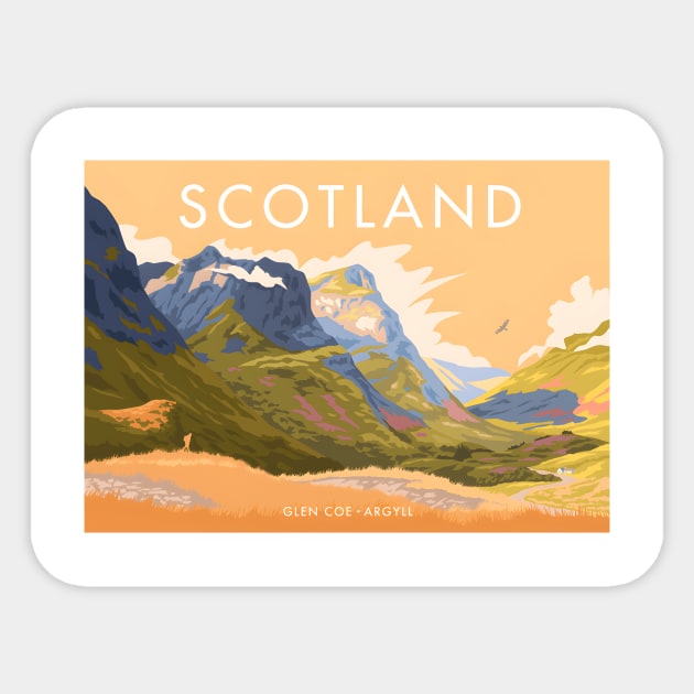Glen Coe Scotland - Glen Coe - Sticker | TeePublic