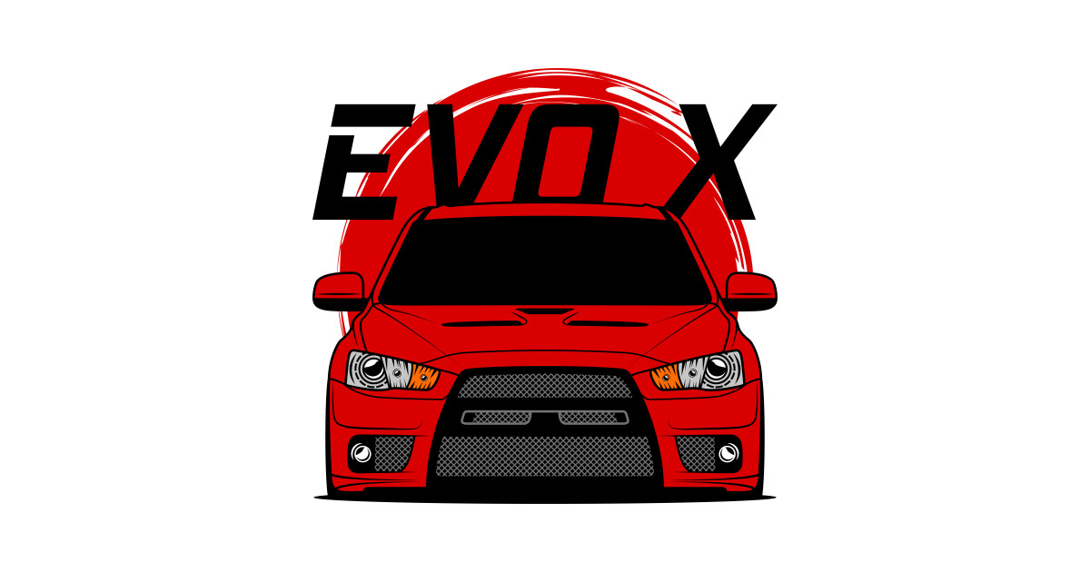 Red EVO X - Evo X - Sticker | TeePublic