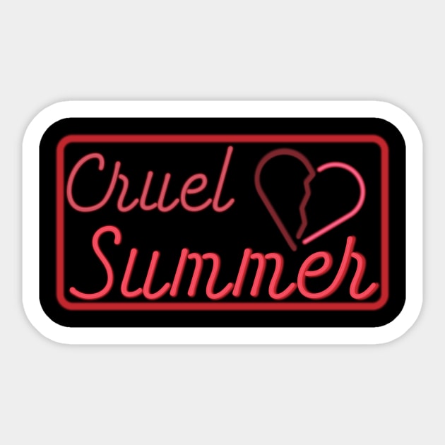 Cruel Summer - Neon Lights - Sticker | TeePublic