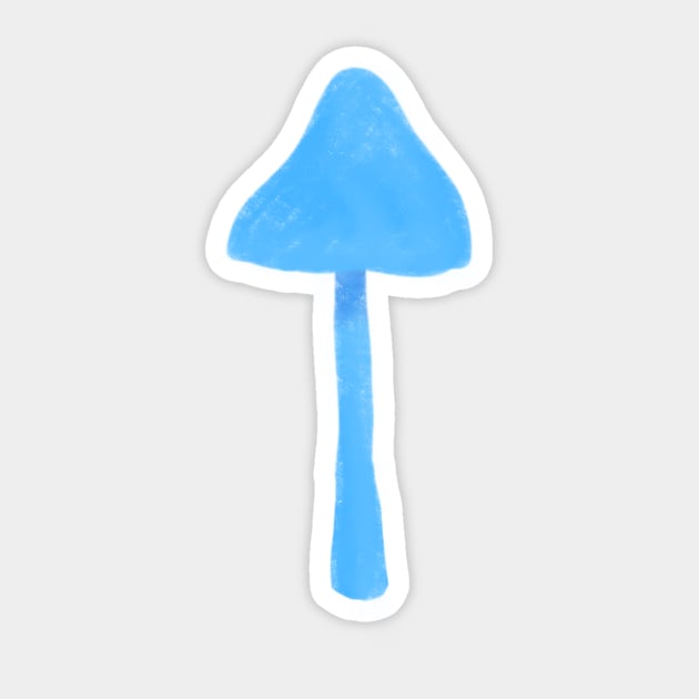 Sky Blue mushroom - Mushroom - Sticker | TeePublic