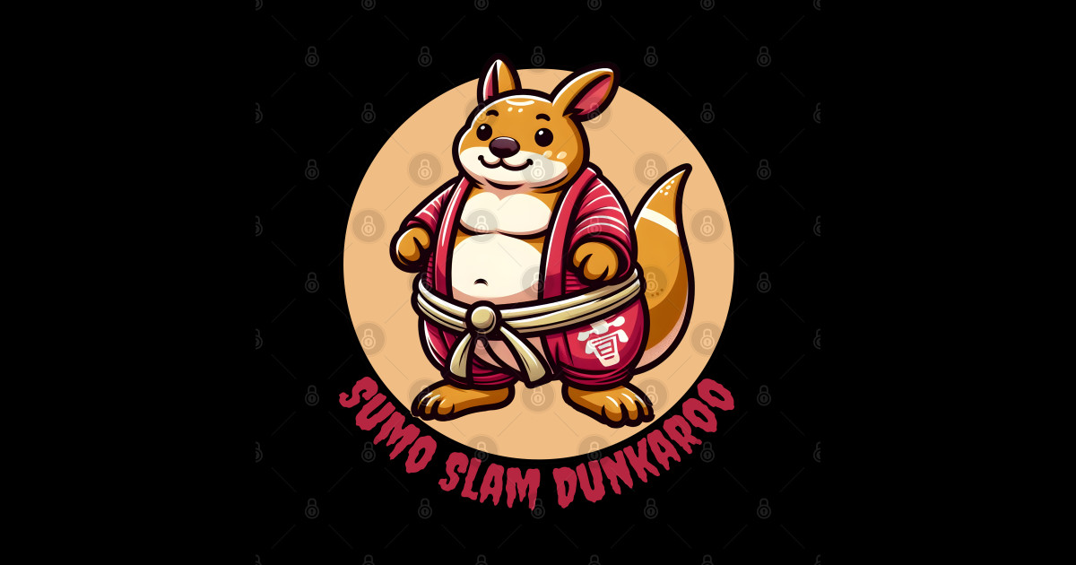 Sumo kangaroo - Sumo - Sticker | TeePublic