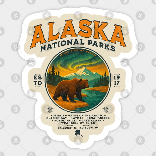 Alaska National Parks - Alaska - Sticker | TeePublic