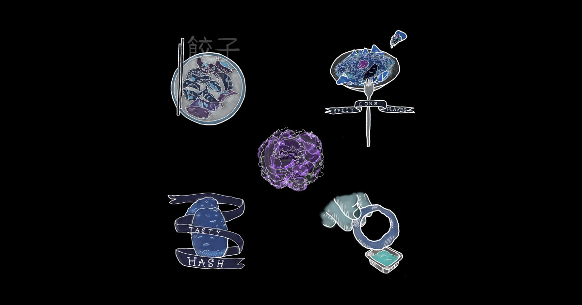 Inverted food flash sheet - Food - Sticker | TeePublic