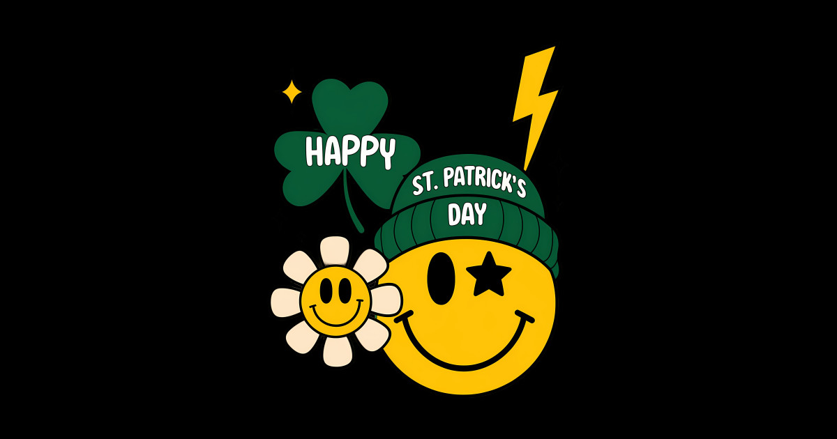Shamrock Smile Face St Patricks Day - St Patricks Day - Posters and Art ...