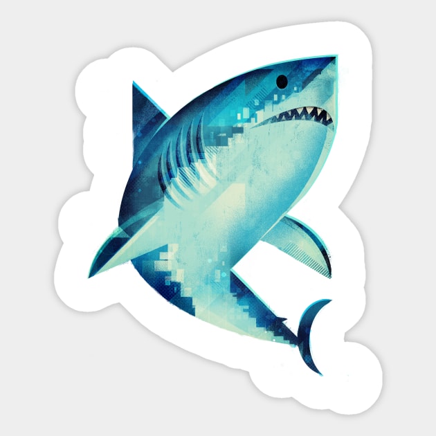 Great White Shark - Shark - Sticker | TeePublic