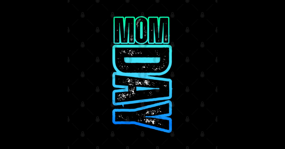 Mom Day – Neon Pocket Typography Design - Mom Day Neon Pocket - Magnet ...