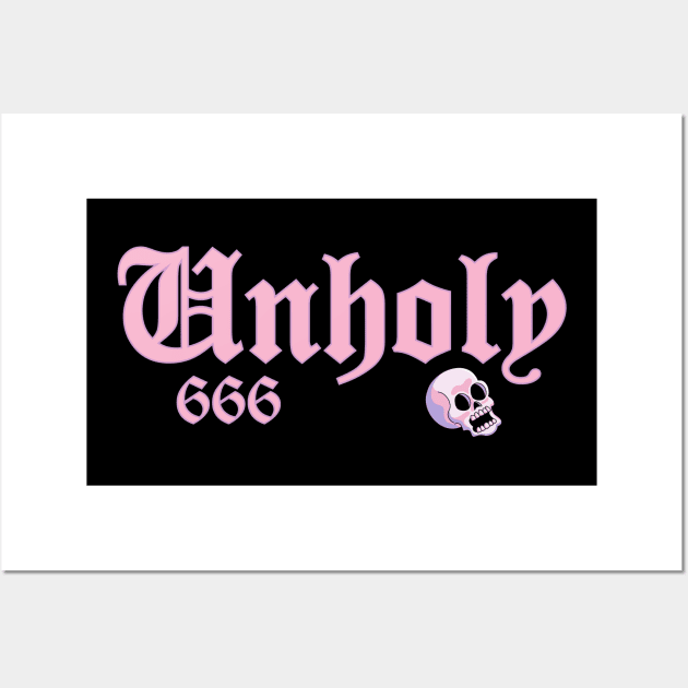 Unholy 666 Pastel Goth Kawaii Skull - Unholy - Posters and Art Prints ...