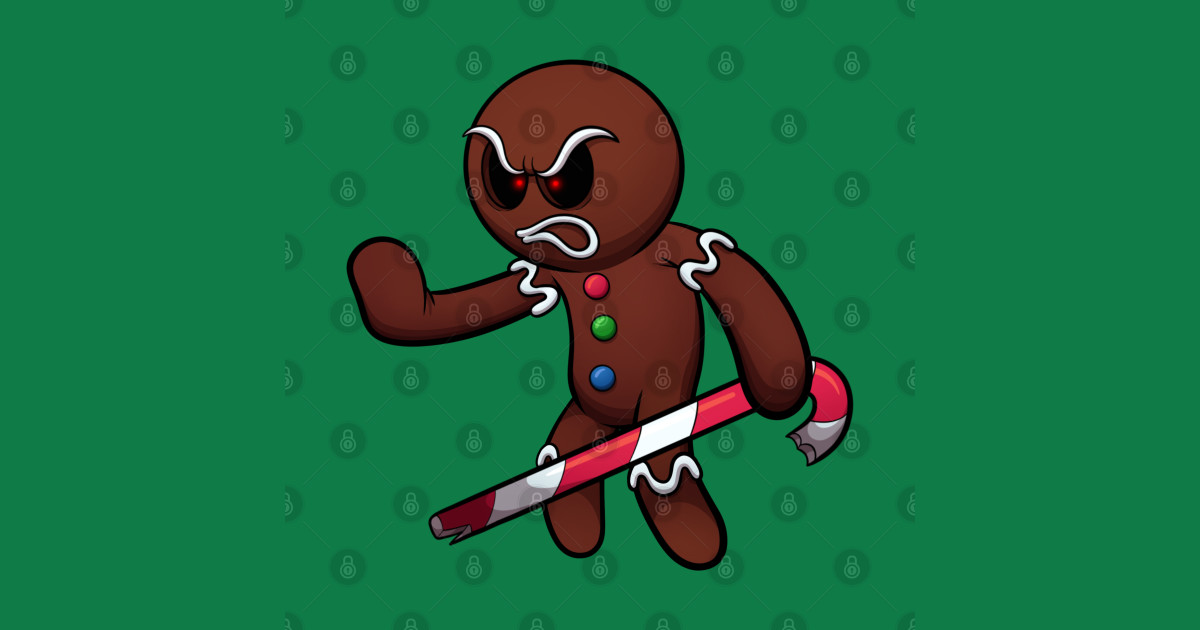 Evil Gingerbread Man Ready For Battle - Evil Gingerbread Man Ready For ...