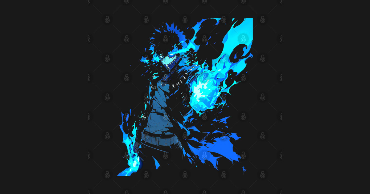 Dabi Blue Flame Anime Fan Art - Dabi - T-Shirt | TeePublic