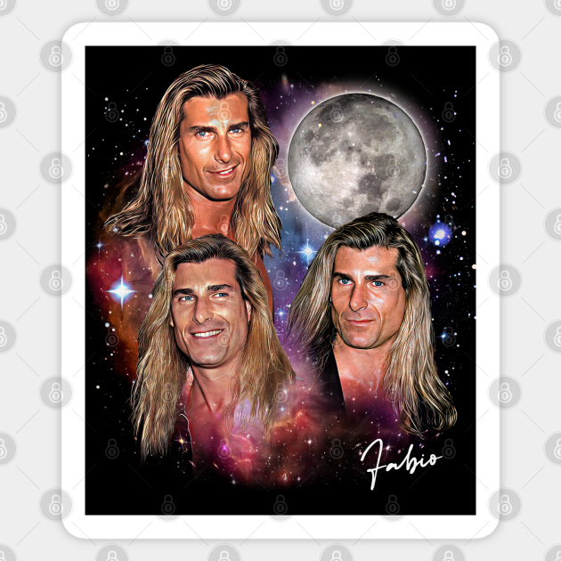 Fabio / Sexy 80s Aesthetic Design - Fabio - Sticker | TeePublic