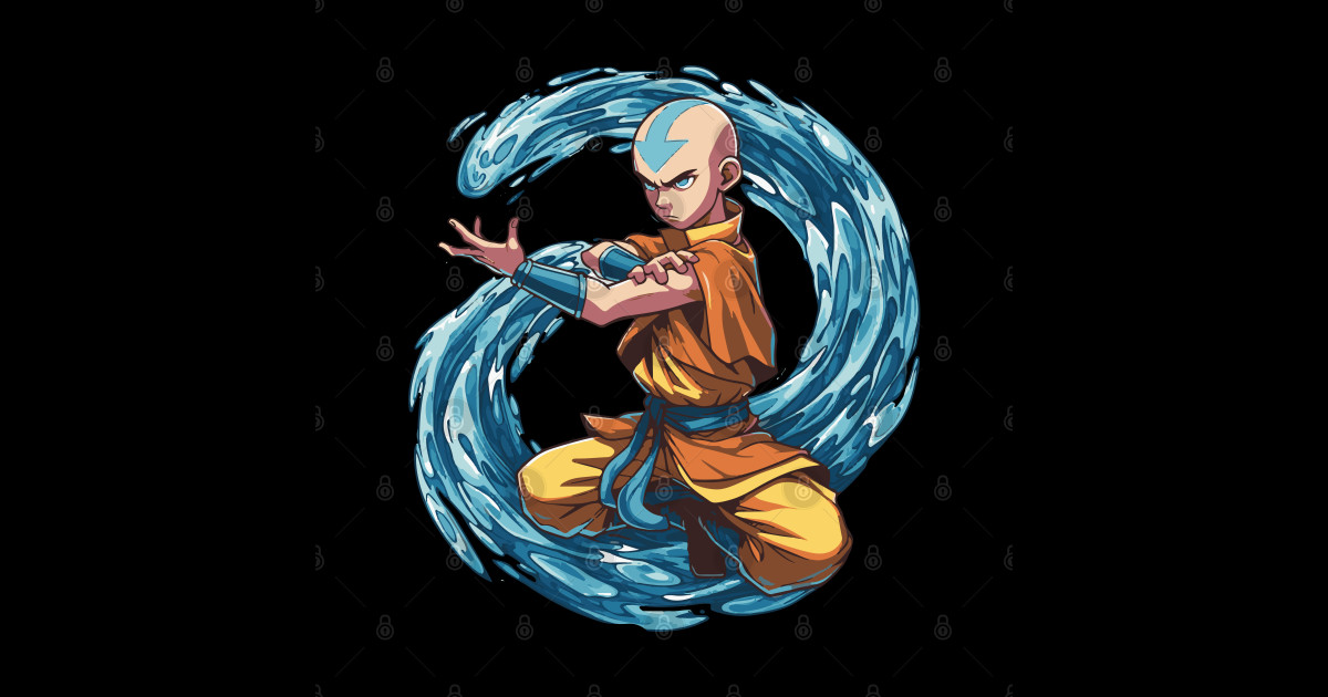 aang as the last air bender in battle position - Aang Last Airbender ...