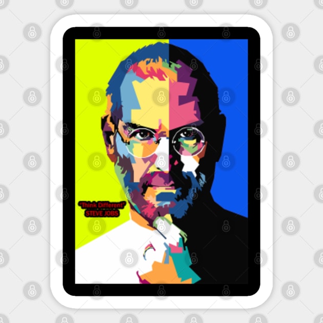 Steve Jobs think different - Steve Jobs - Sticker | TeePublic