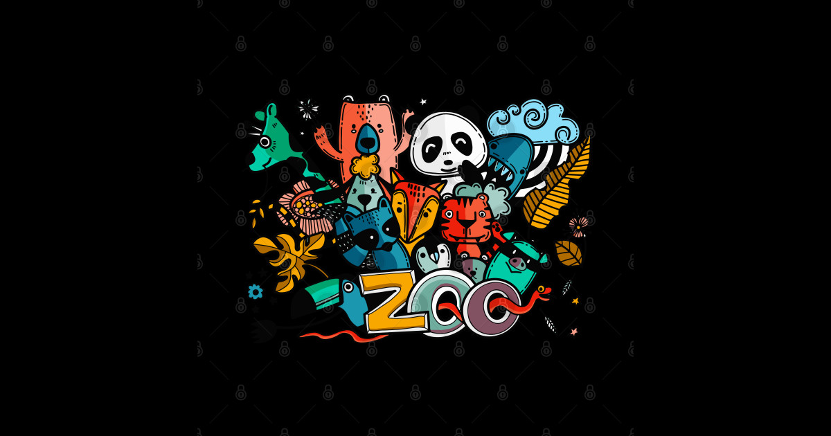 Zoo Doodle Animals Illustration - Zoo Doodle Animals Illustration ...