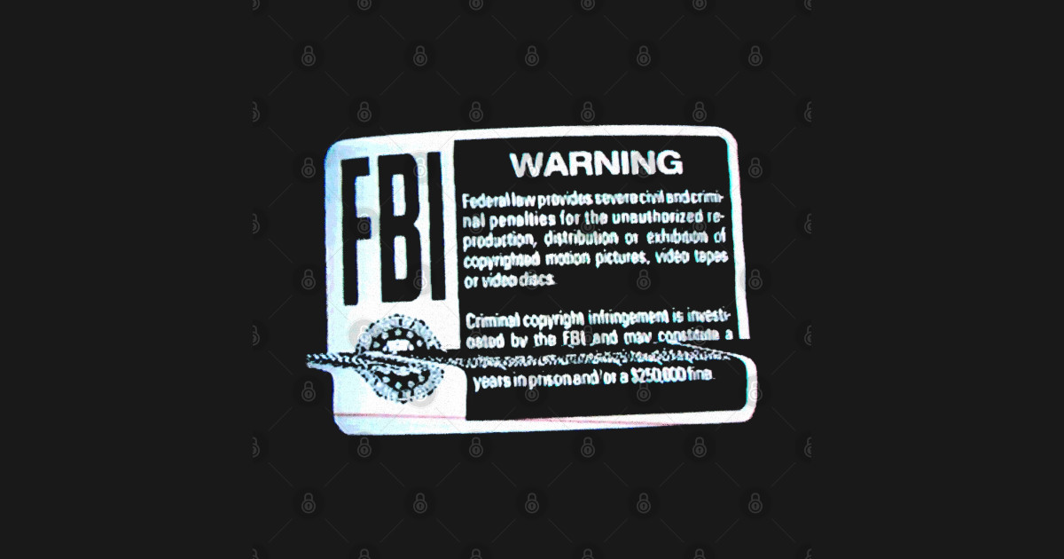 FBI Glitchy VHS Warning - Vhs - T-Shirt | TeePublic