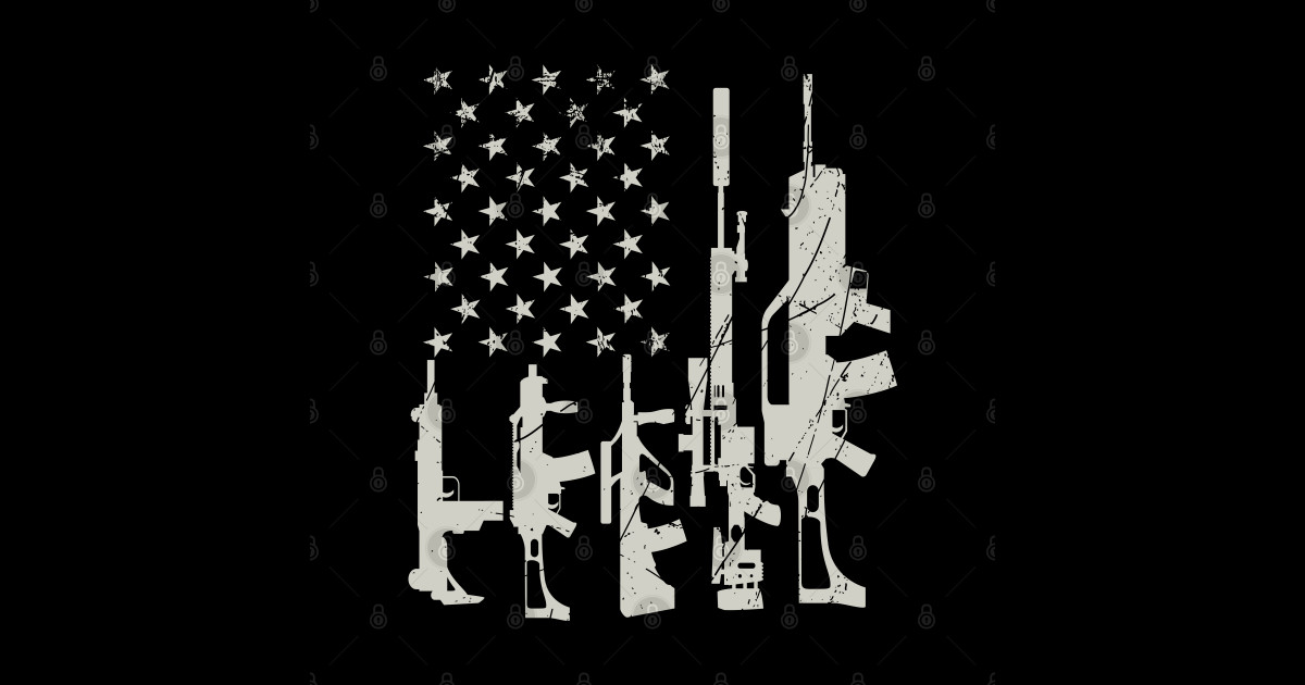 American Flag Machine Gun - Machine Guns - Tapestry | TeePublic