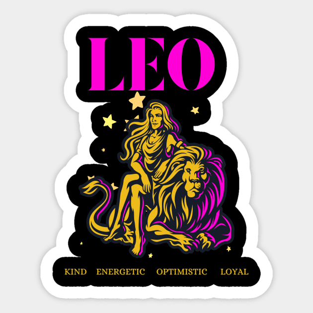 Leo ♌🦁 Zodiac Sign Astrology - Zodiac Signs - Sticker | TeePublic