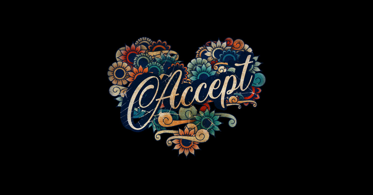 Accept VIGNETTE VINTAGE COLOR - Accept - Sticker | TeePublic
