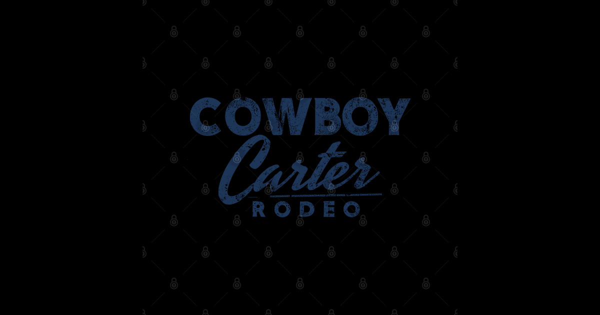 Cowboy Carter Rodeo Vintage Graphic Navy - Cowboy Carter - Sticker ...
