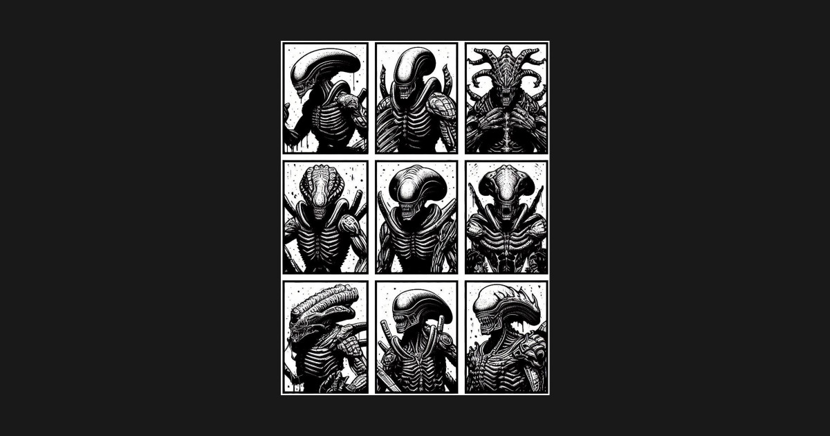 ALIEN Xenomorph Artwork - Xenomorph - T-Shirt | TeePublic