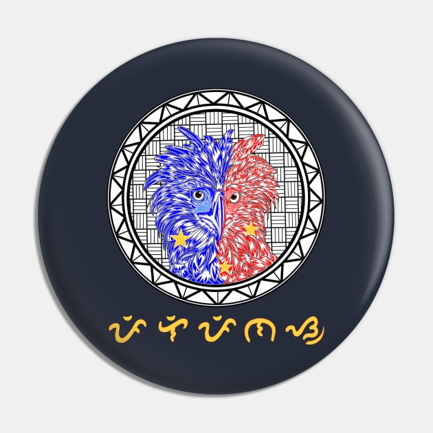 Philippine Eagle Flag design / Baybayin word Pilipinas (Philippines) - Baybayin - Pin | TeePublic