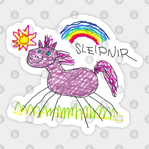 I Drew This for You, Dad! [transparent version] - Sleipnir - Sticker ...