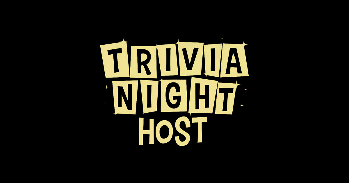 Trivia Art For Trivia Night Host Trivia Lovers - Trivia Night - Sticker ...