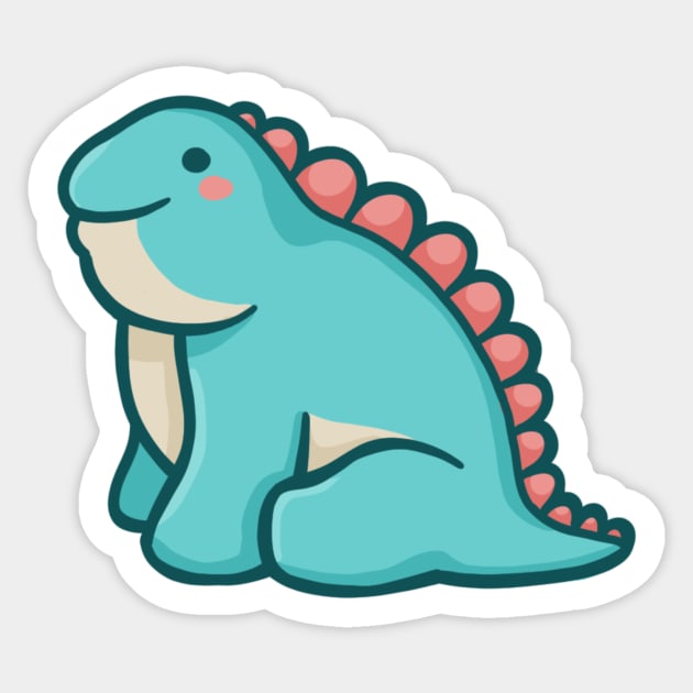 Chuck the dino, mlem, dinosaur - Dino - Sticker | TeePublic