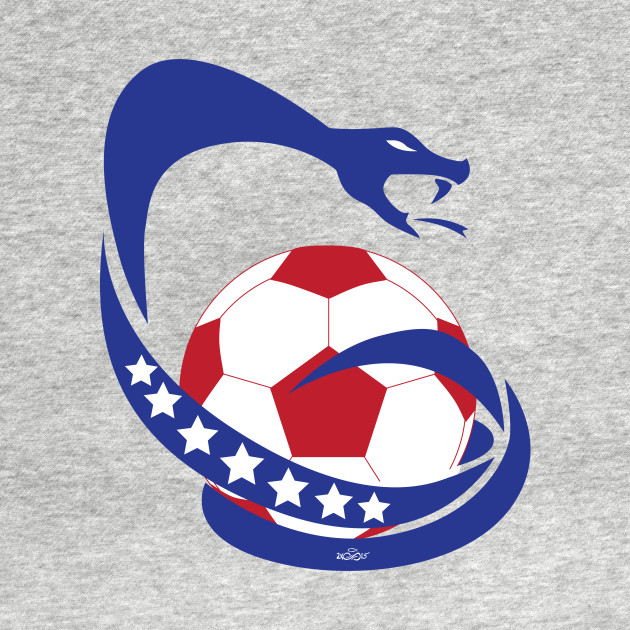 Cobra Soccer Logo - Stripes - T-Shirt | TeePublic