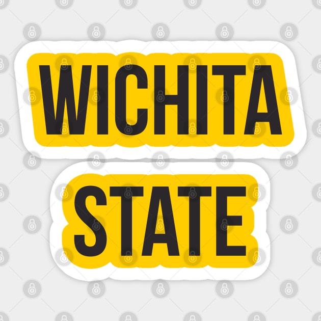 Wichita State (black) - Wichita State - Sticker | TeePublic