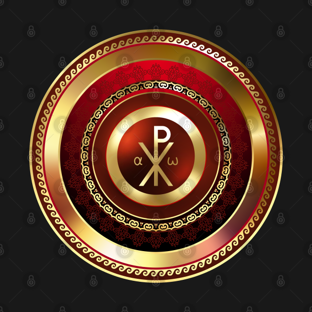 Greek Orthodox Red Maroon Gold Alpha Omega Xristos - Greek - T-Shirt ...