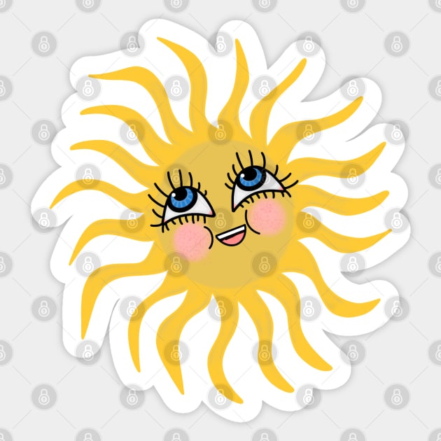 Smiling Sun - Sun - Sticker | TeePublic