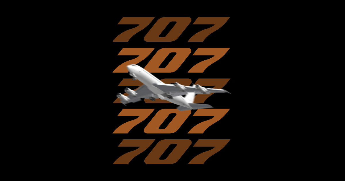 707 in flight - 707 - Sticker | TeePublic