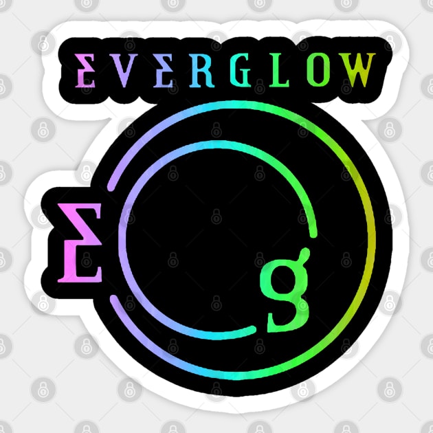 Everglow Logo Rainbow - Everglow - Sticker | TeePublic