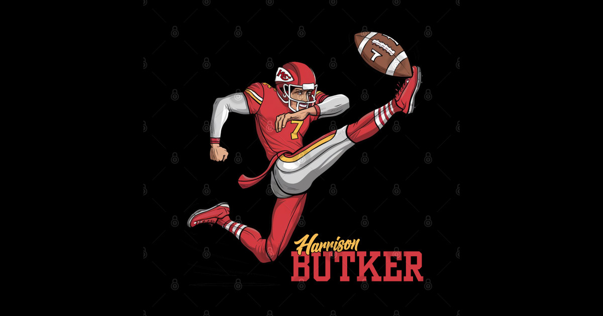 Harrison Butker Number 7 | The Buttkicker - Butker - Sticker | TeePublic