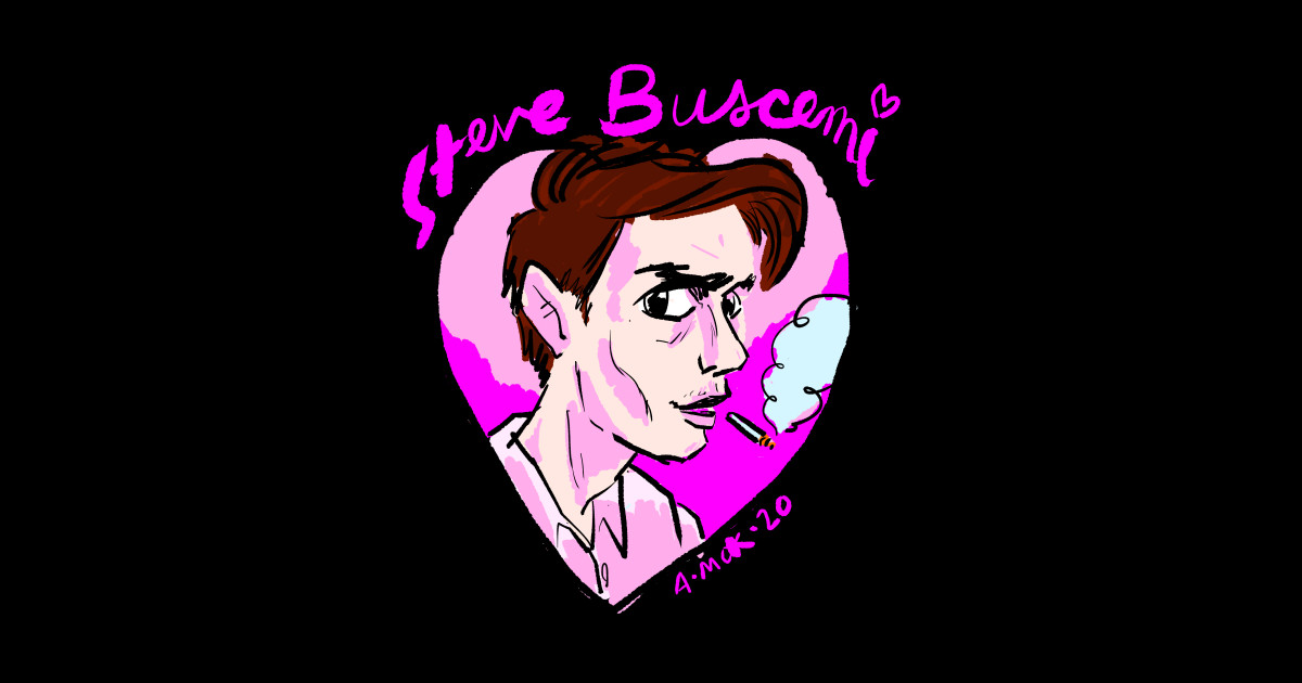 Steve Buscemi heart - Movies - Sticker | TeePublic