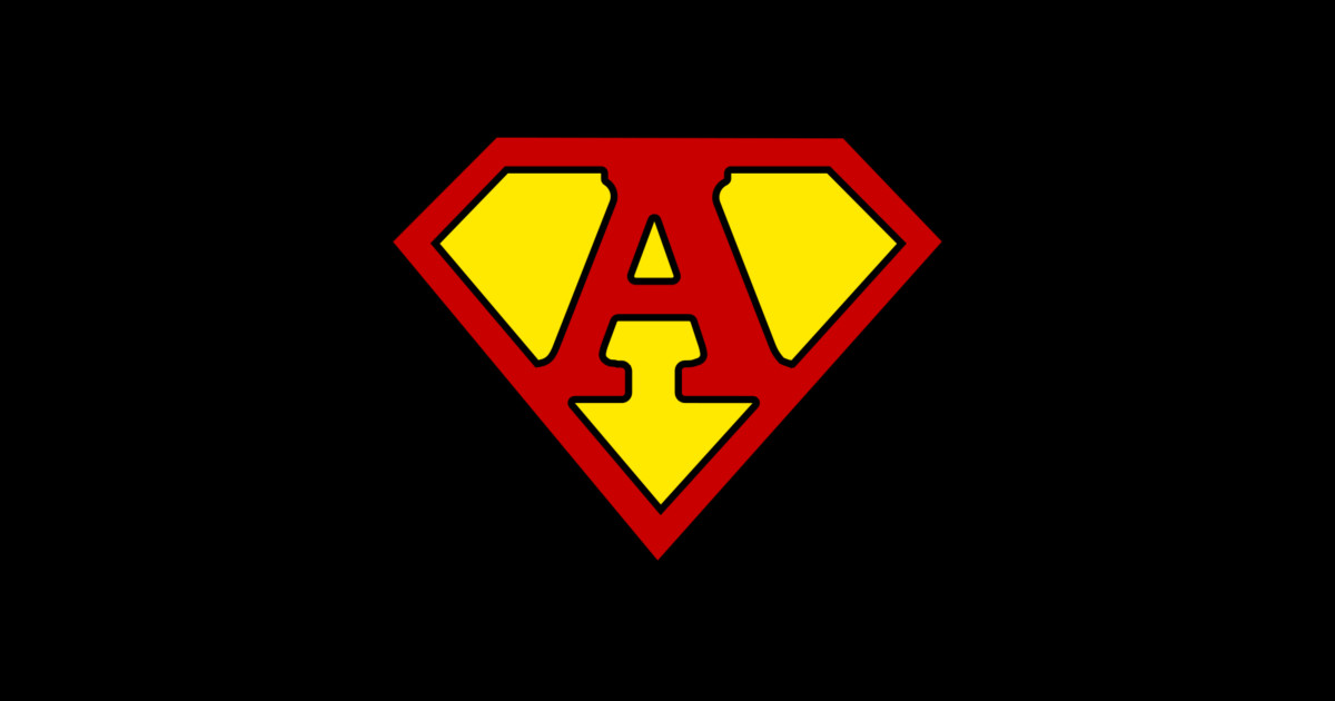 Superhero Symbol Letter A - Superman Symbol Letter A - Posters and Art ...