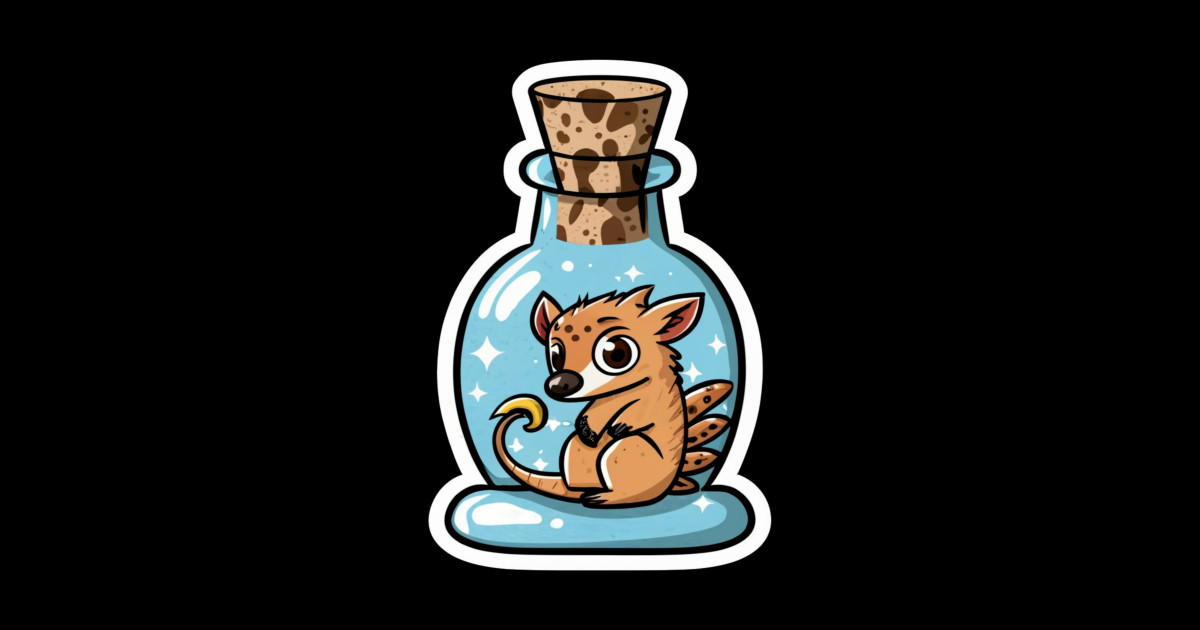Cute Mouse, Tenrec in a Genie Bottle - Cute Mouse - Sticker | TeePublic
