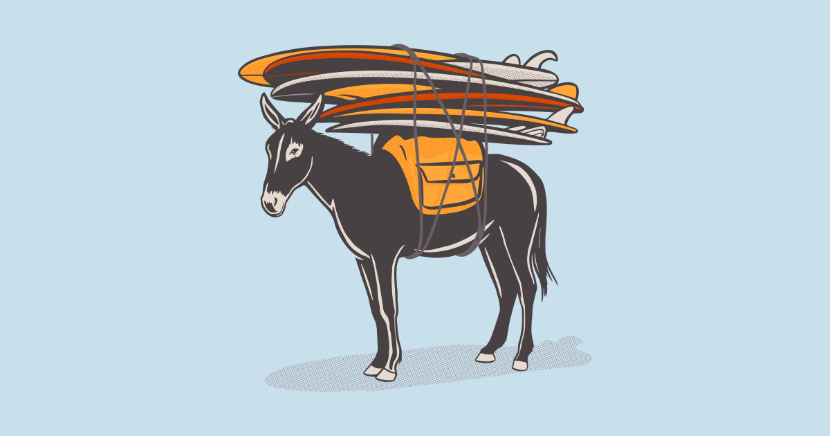 SURF DONKEY - Surf - Sticker | TeePublic