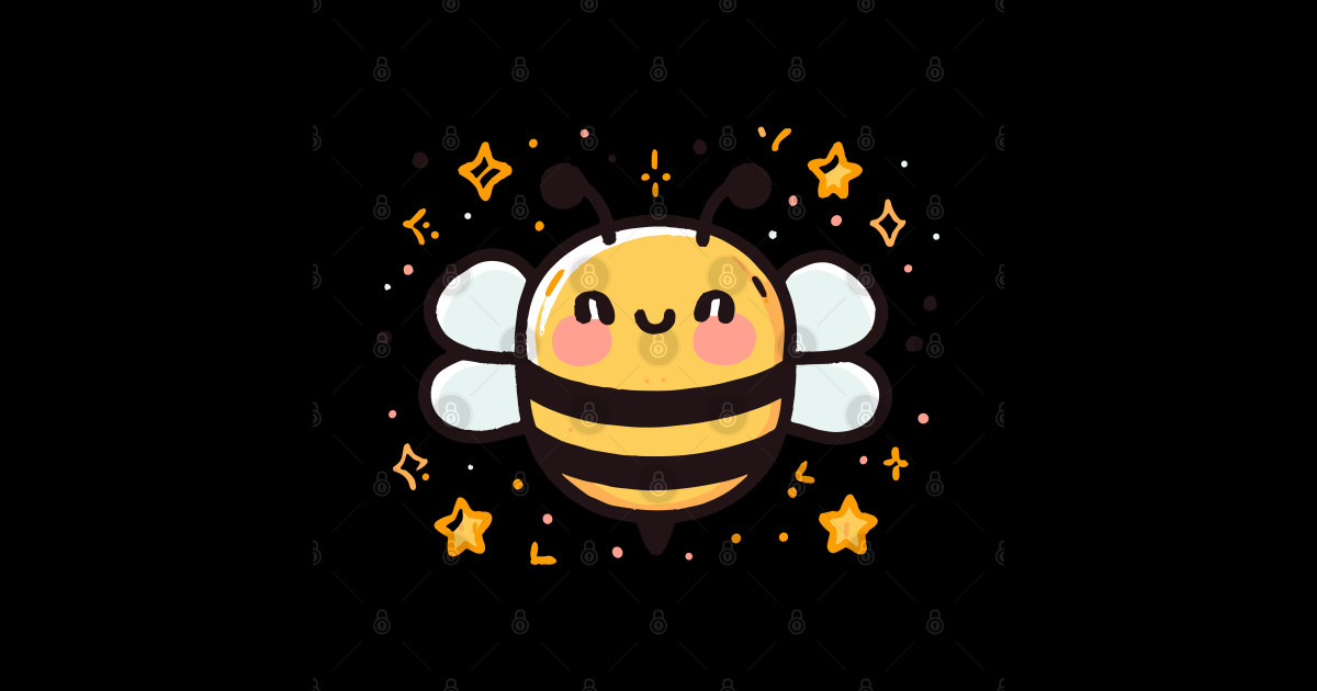Cute kawaii bee - Bee - Sticker | TeePublic