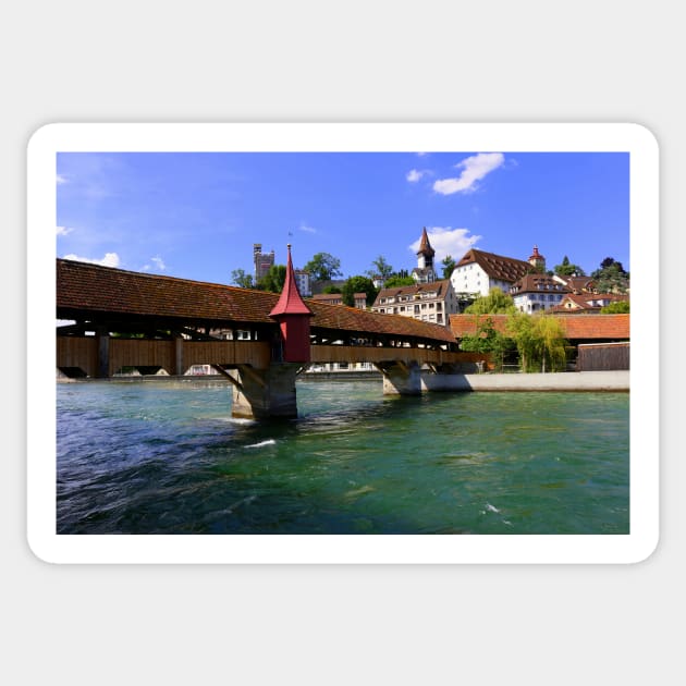 The covered bridge - Landscapes - Sticker | TeePublic