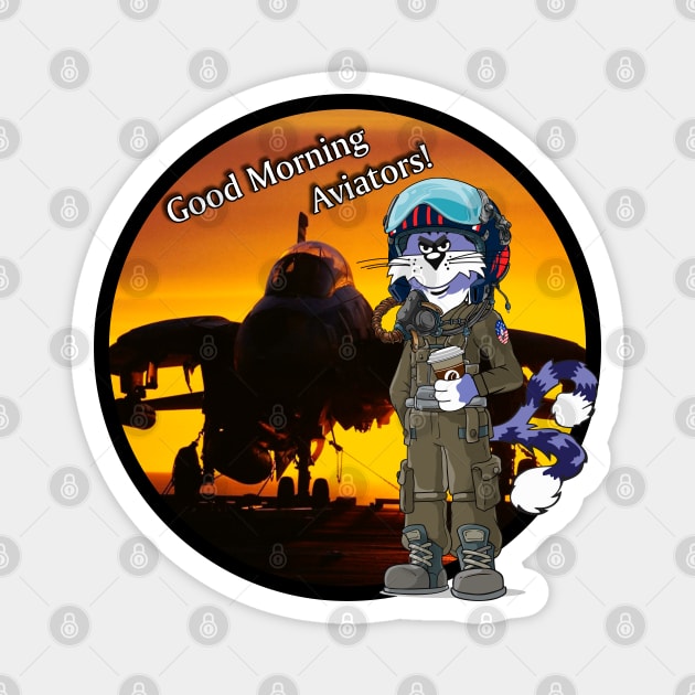 F-14 Tomcat - Good Morning Aviators - F14 Tomcat Fighter Jet - Magnet ...