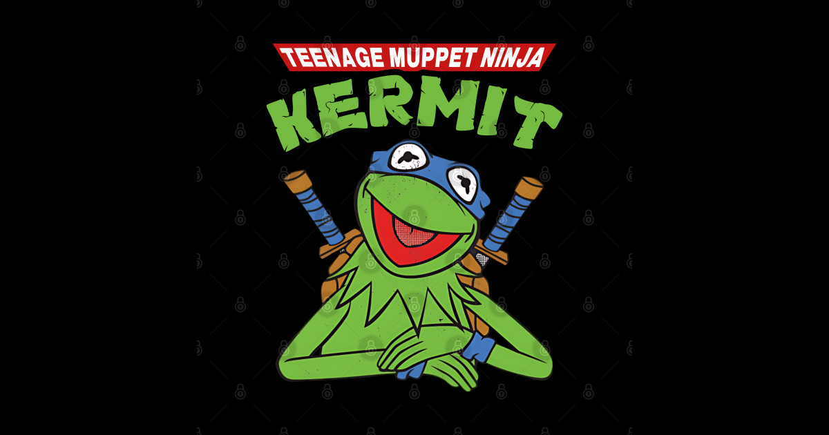 Teenage Muppet Ninja Kermit - Muppets - Sticker | TeePublic
