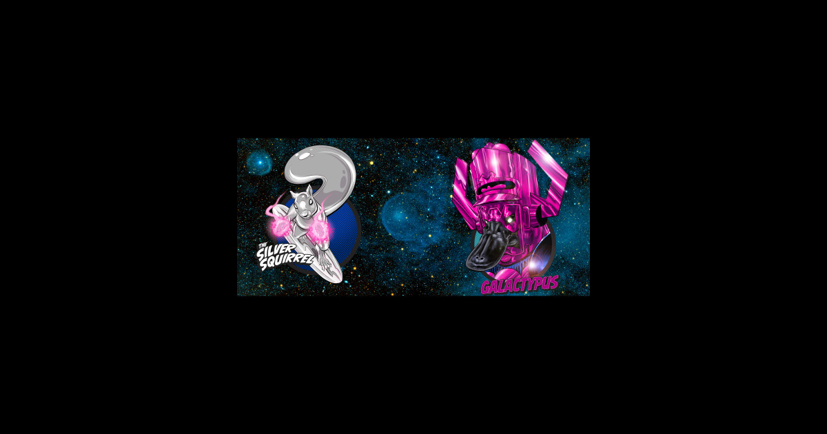Silver Squirrel and Galactypus - Silver Surfer - Mug | TeePublic